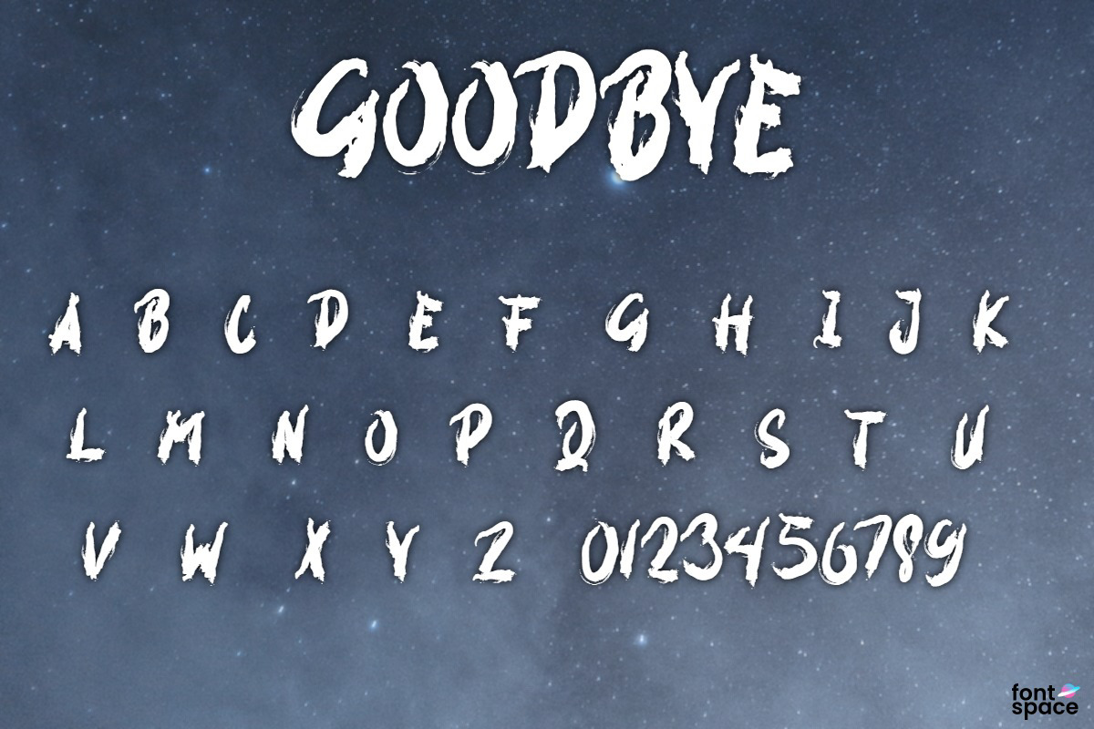 GOODBYE Font - Free Download