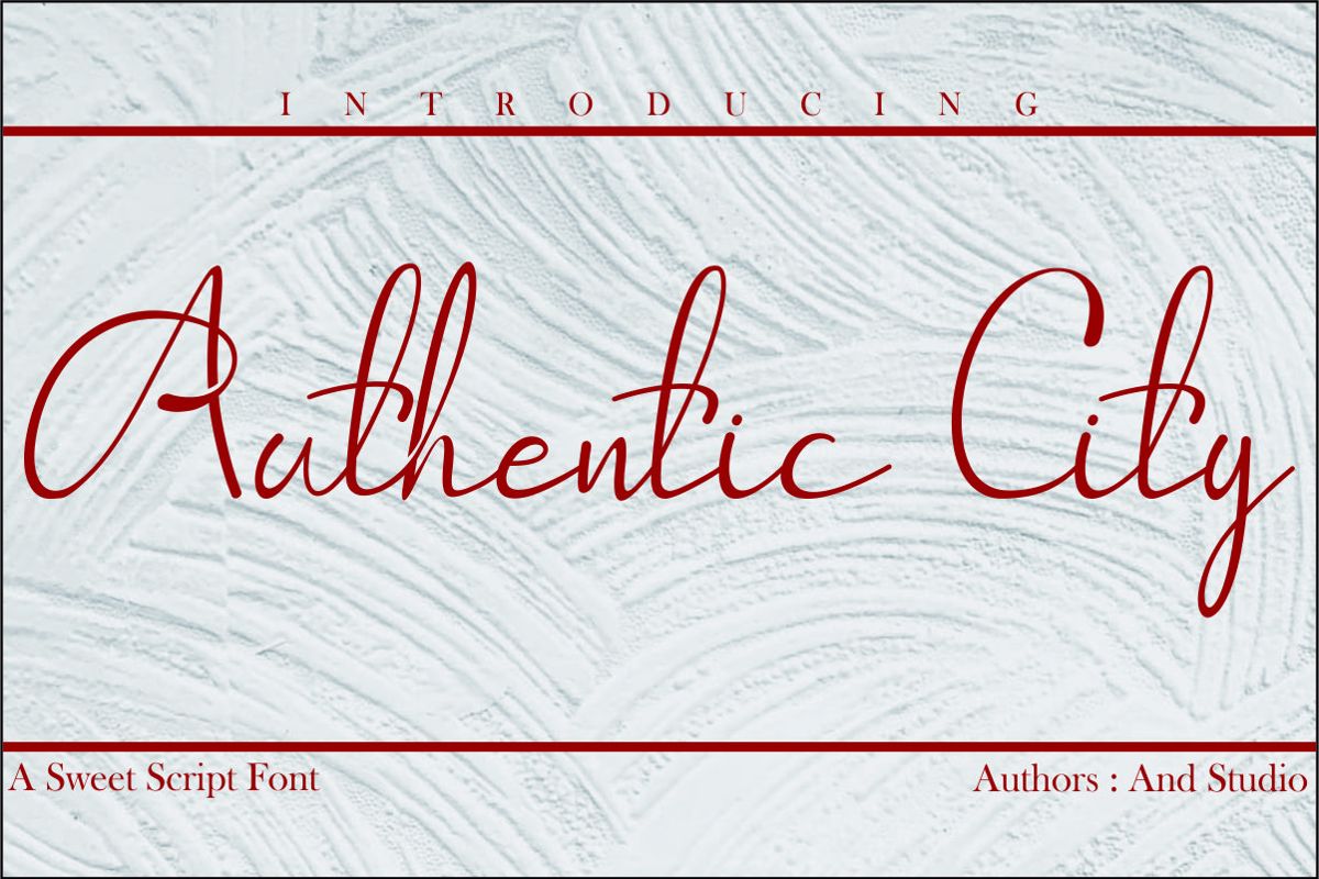 Authentic City Font | Andstudio | FontSpace