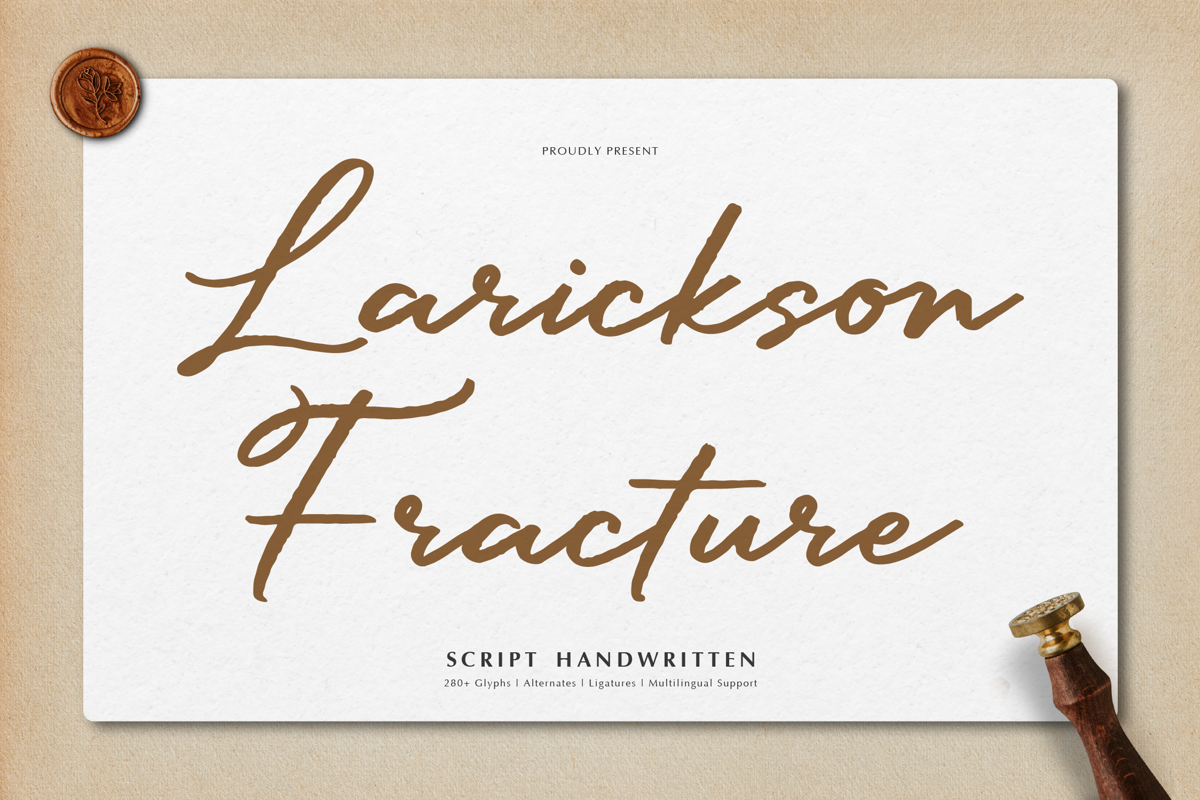 Larickson Fracture Font | Denustudios | FontSpace