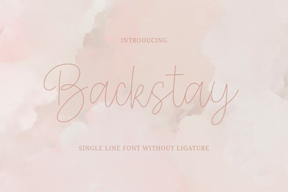 Backstay Single Line Font - Free Download