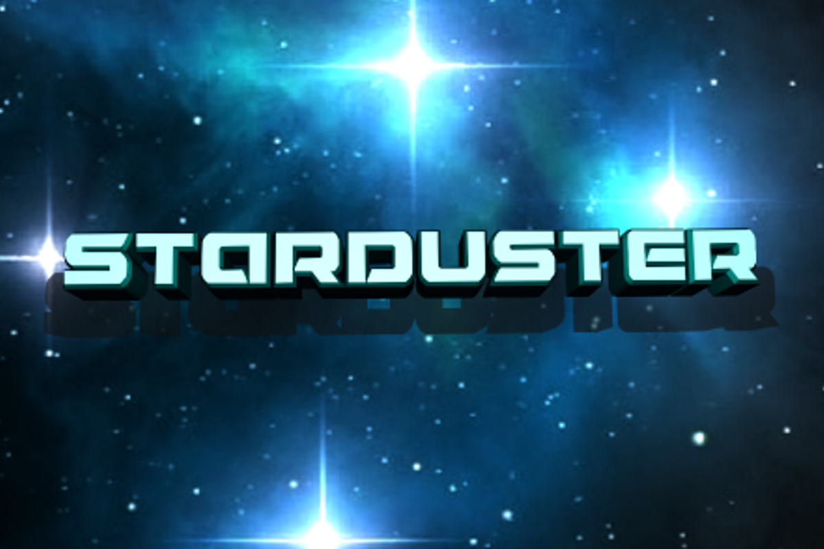 Starduster Font | Iconian Fonts | FontSpace