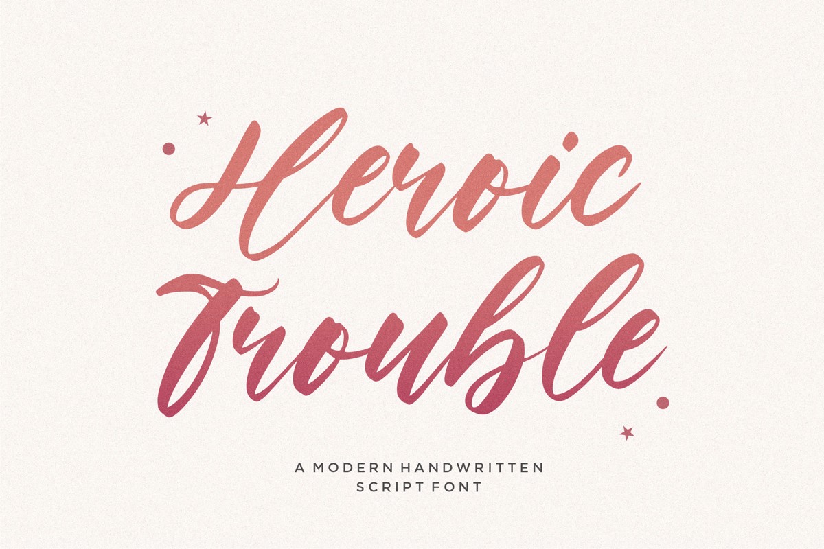 Heroic Trouble Font - Free Download