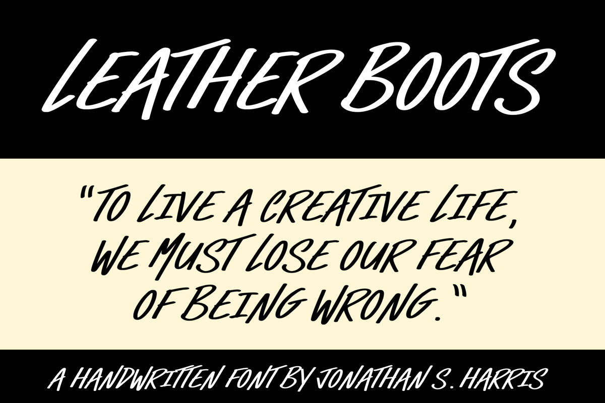 Leather Boots Font - Free Download