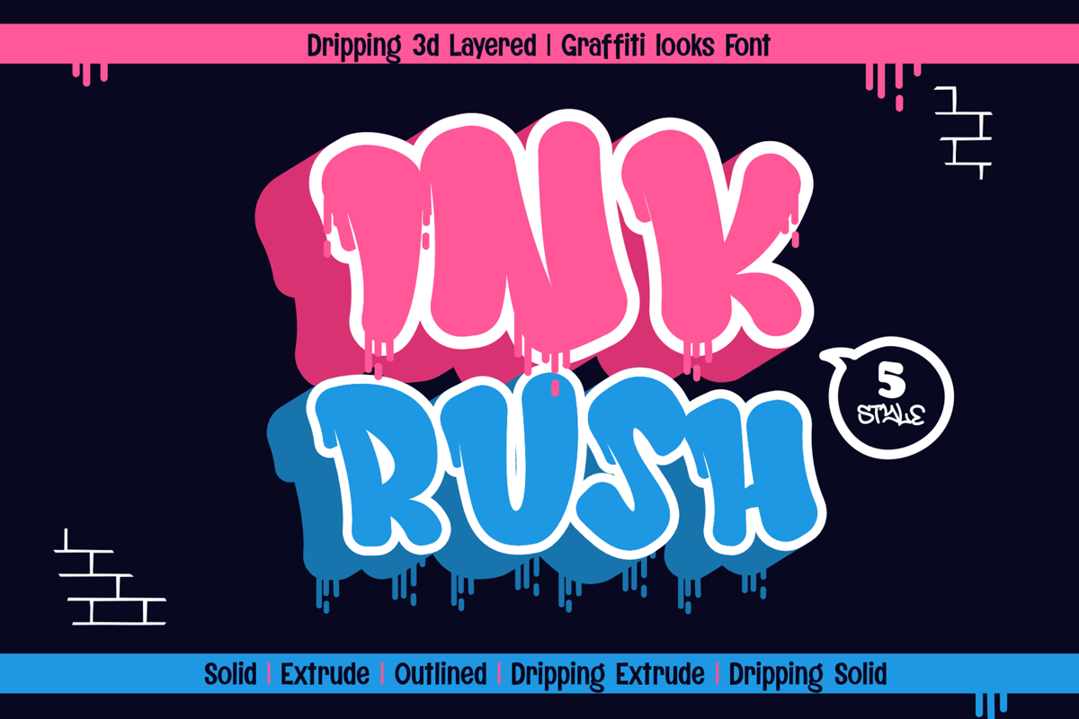 Ink Rush Solid Font - Free Download