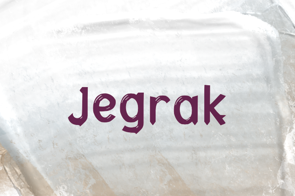 J Jegrak Font | wepfont | FontSpace