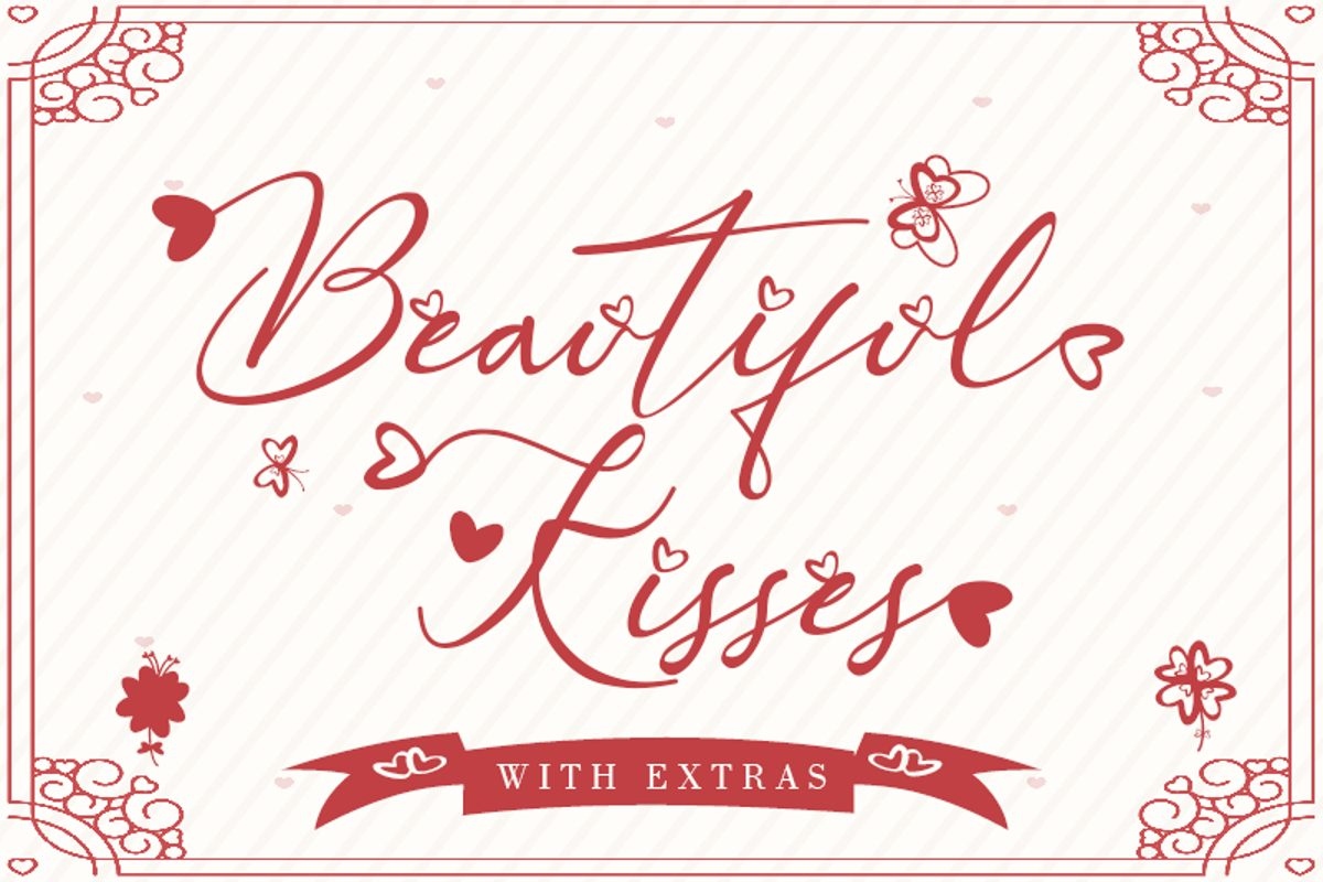 Beautiful Kisses Font | letterara | FontSpace