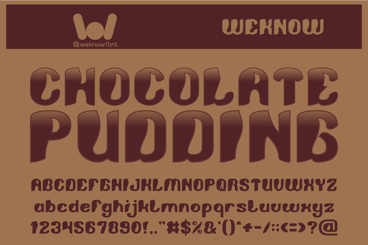 CHOCOLATE PUDDING Font - Free Download
