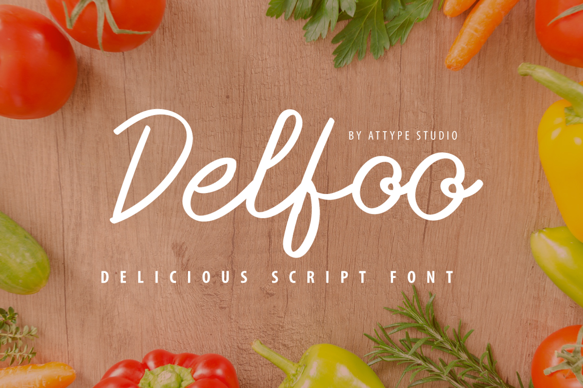 Delfoo Font | Attype Studio | FontSpace
