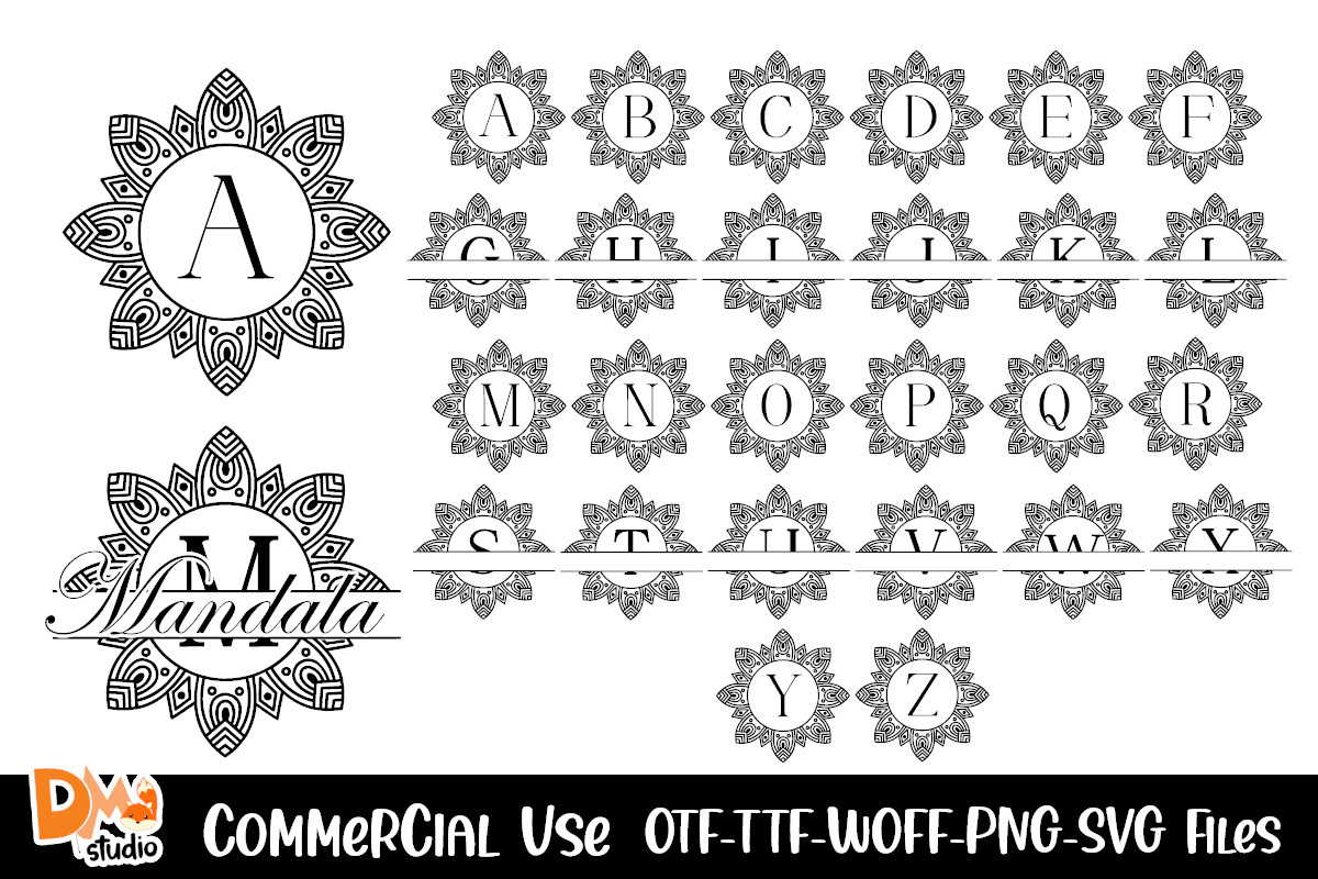 Diamond mandala monogram Font - Free Download
