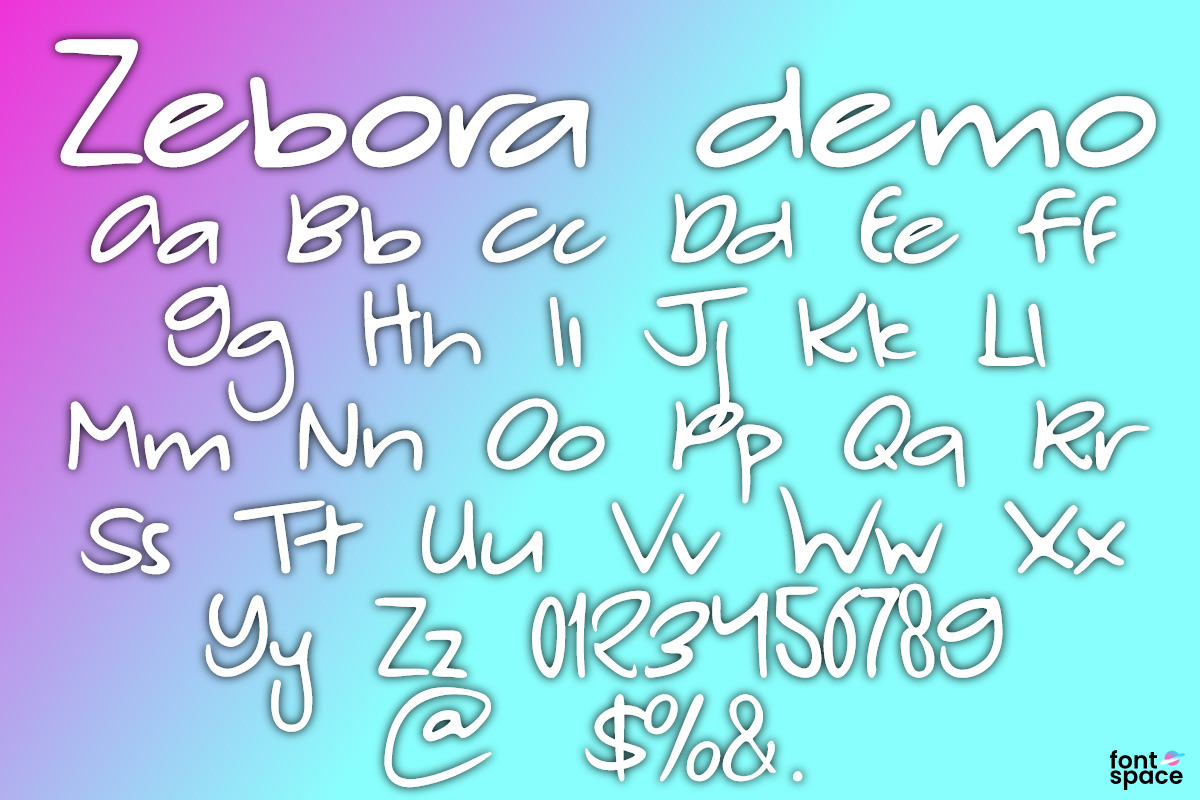 Zebora Font | Nariswari Creative | FontSpace
