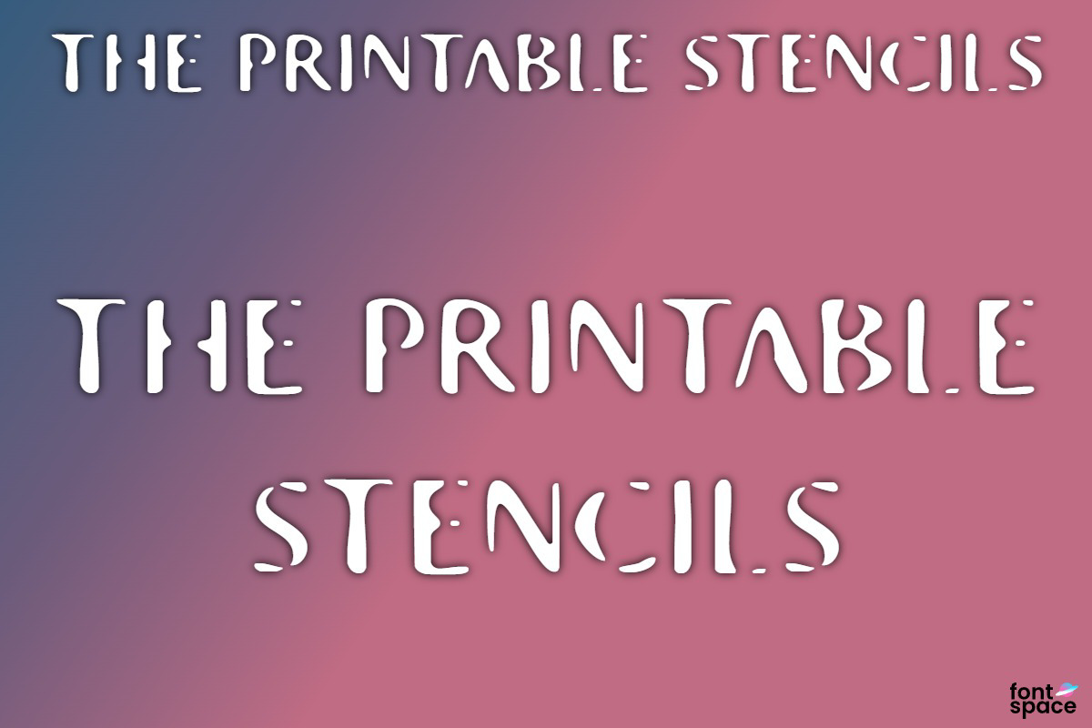 The Printable Stencils Font | Creativetacos | FontSpace