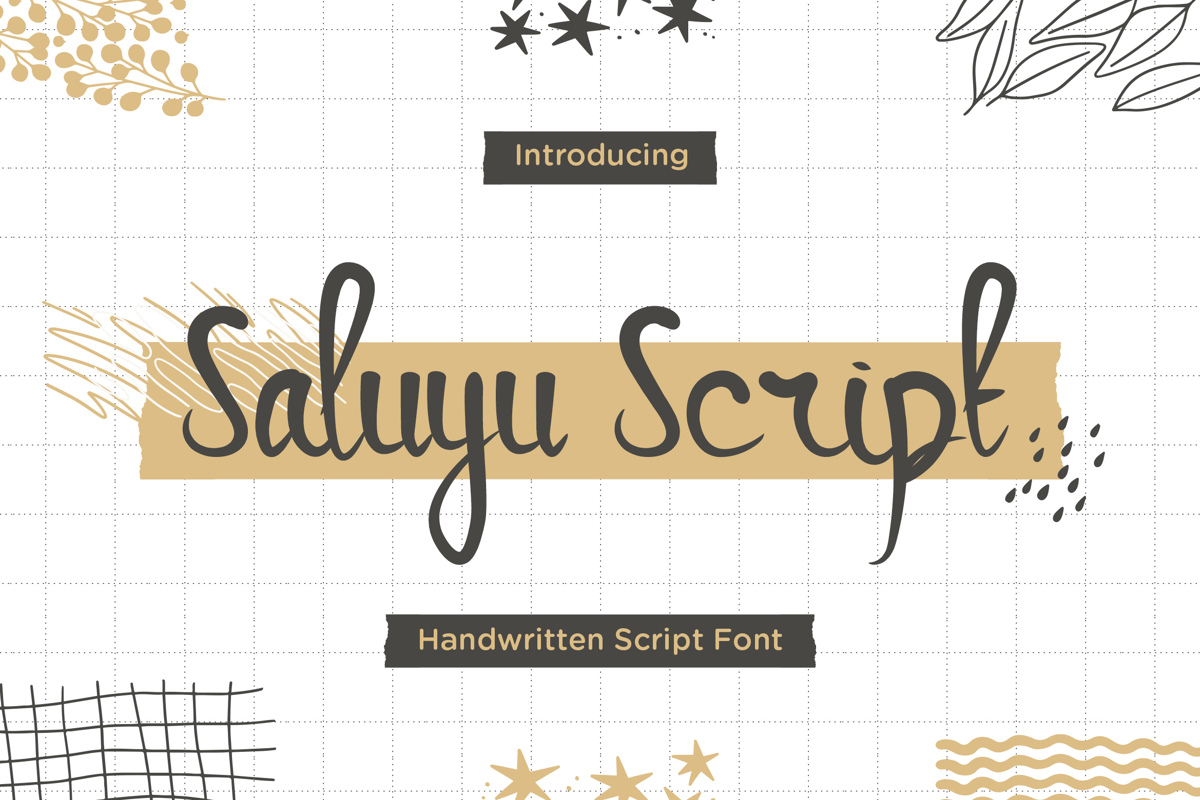 Saluyu Script Trial Font | typefactory | FontSpace