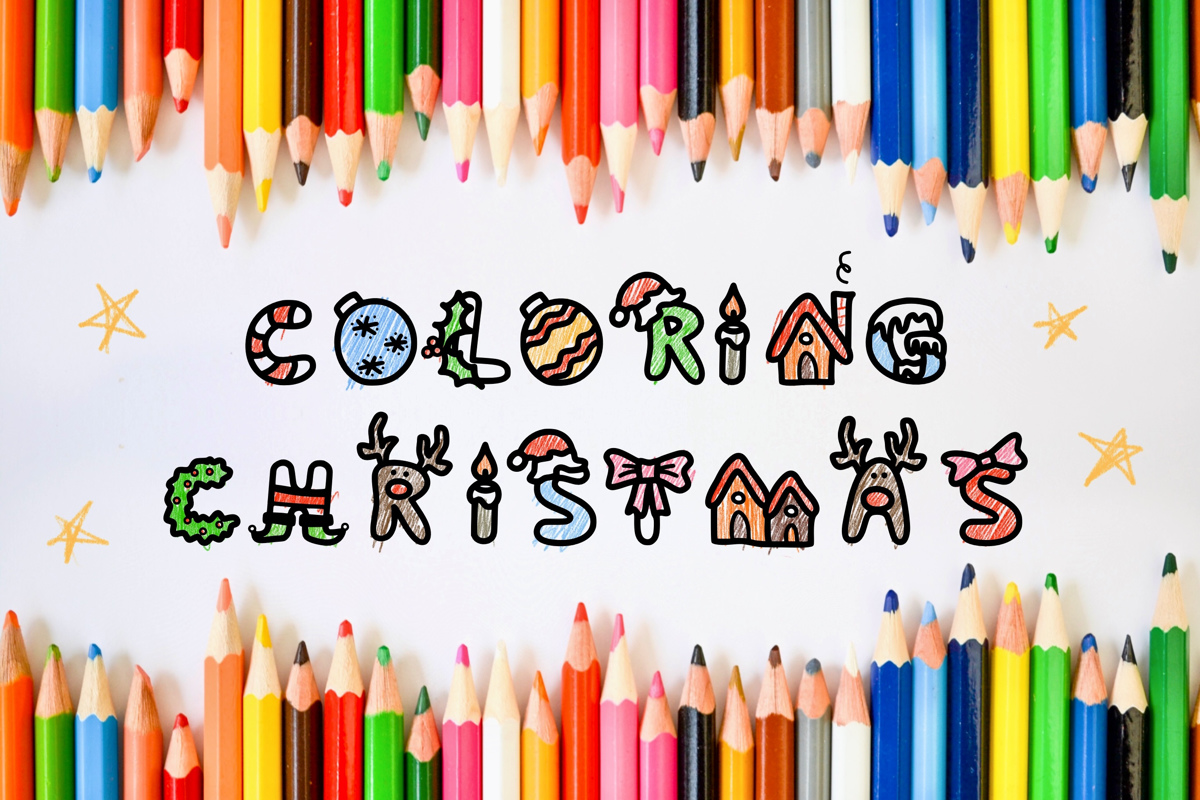 Coloring christmas Font - Free Download