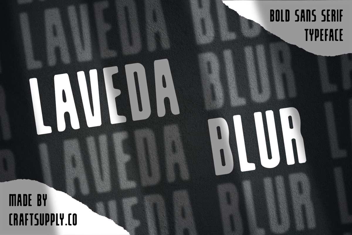 Laveda Blur Font | craftsupplyco | FontSpace