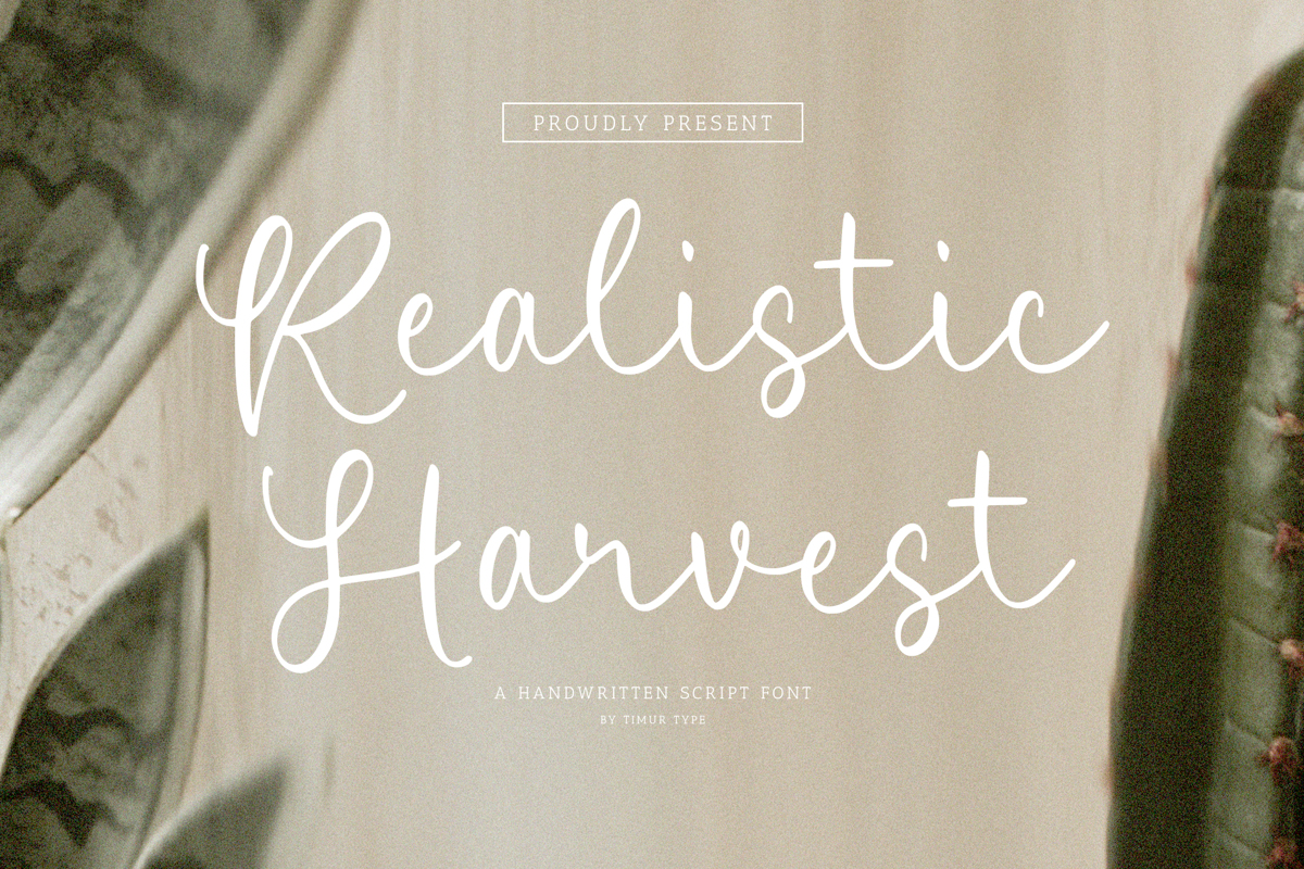 Realistic Harvest Font - Free Download