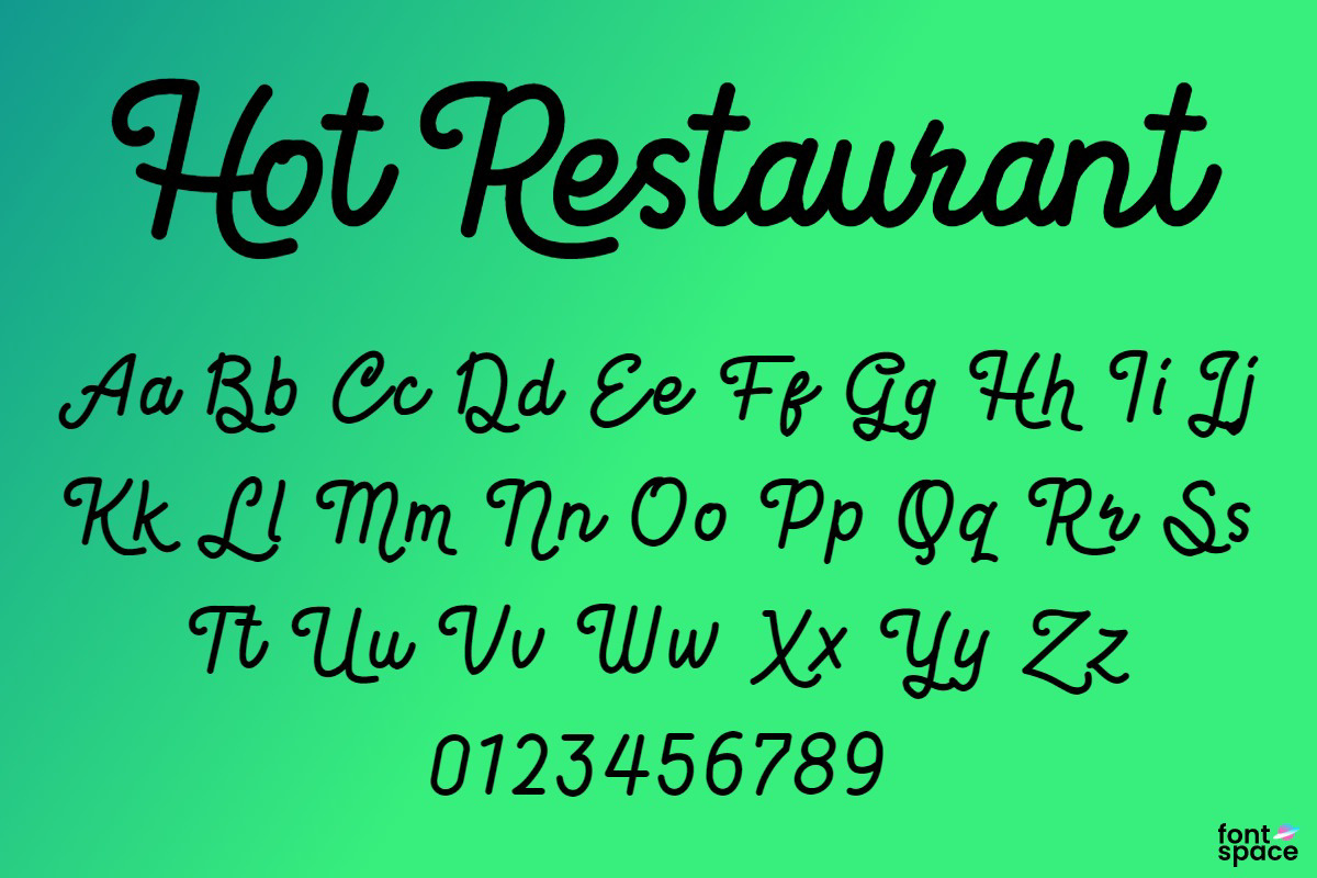 Hot Restaurant Font | cove703 | FontSpace