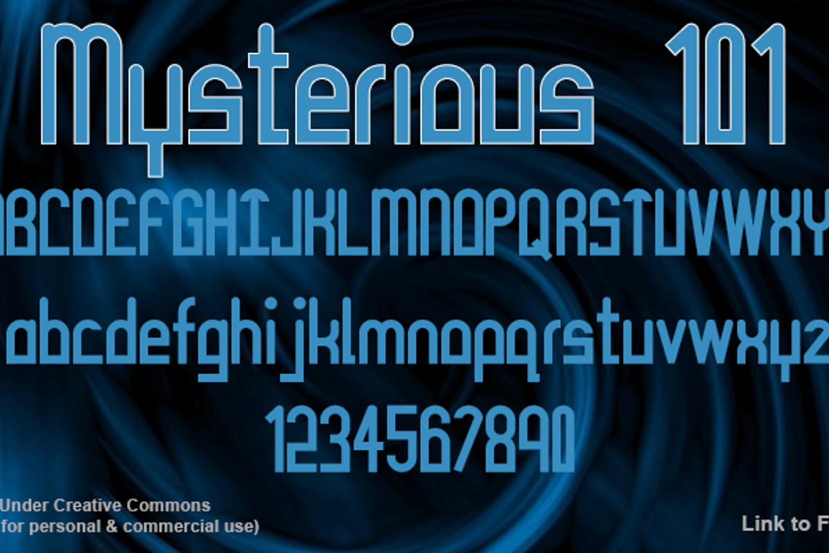 Mysterious 101 Font | Fonts101 | FontSpace