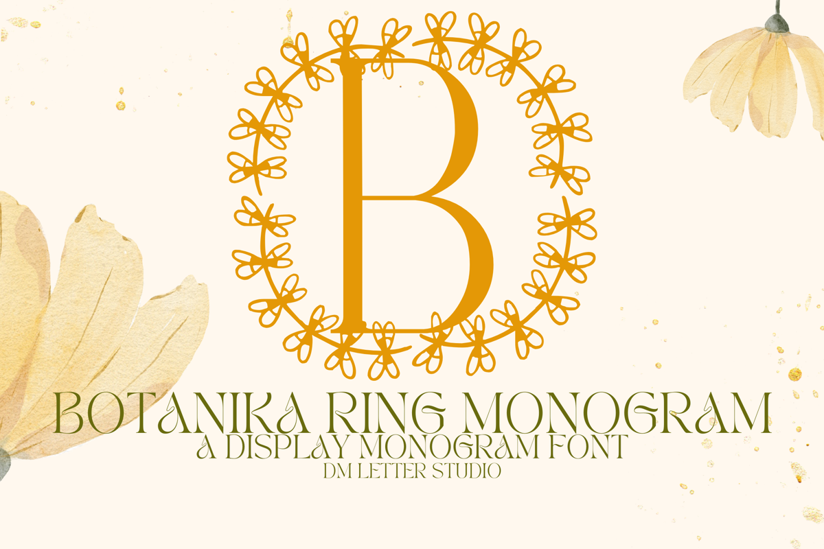 Botanika Ring Monogram Font - Free Download