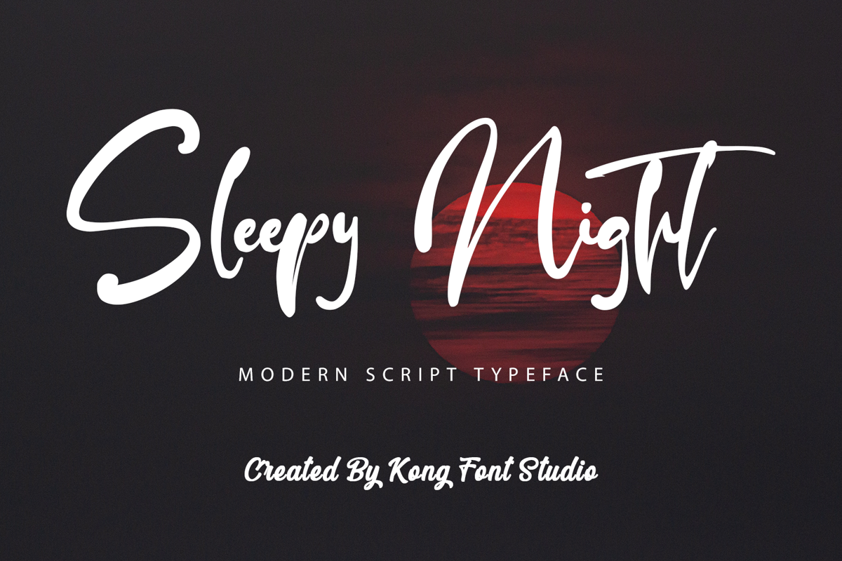 Sleepy Night Font | Fontkong | FontSpace