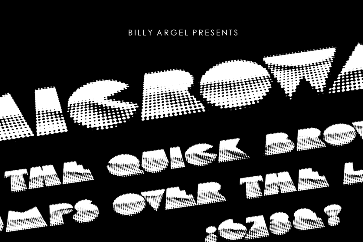 MICROWAVES Font | Billy Argel Fonts | FontSpace