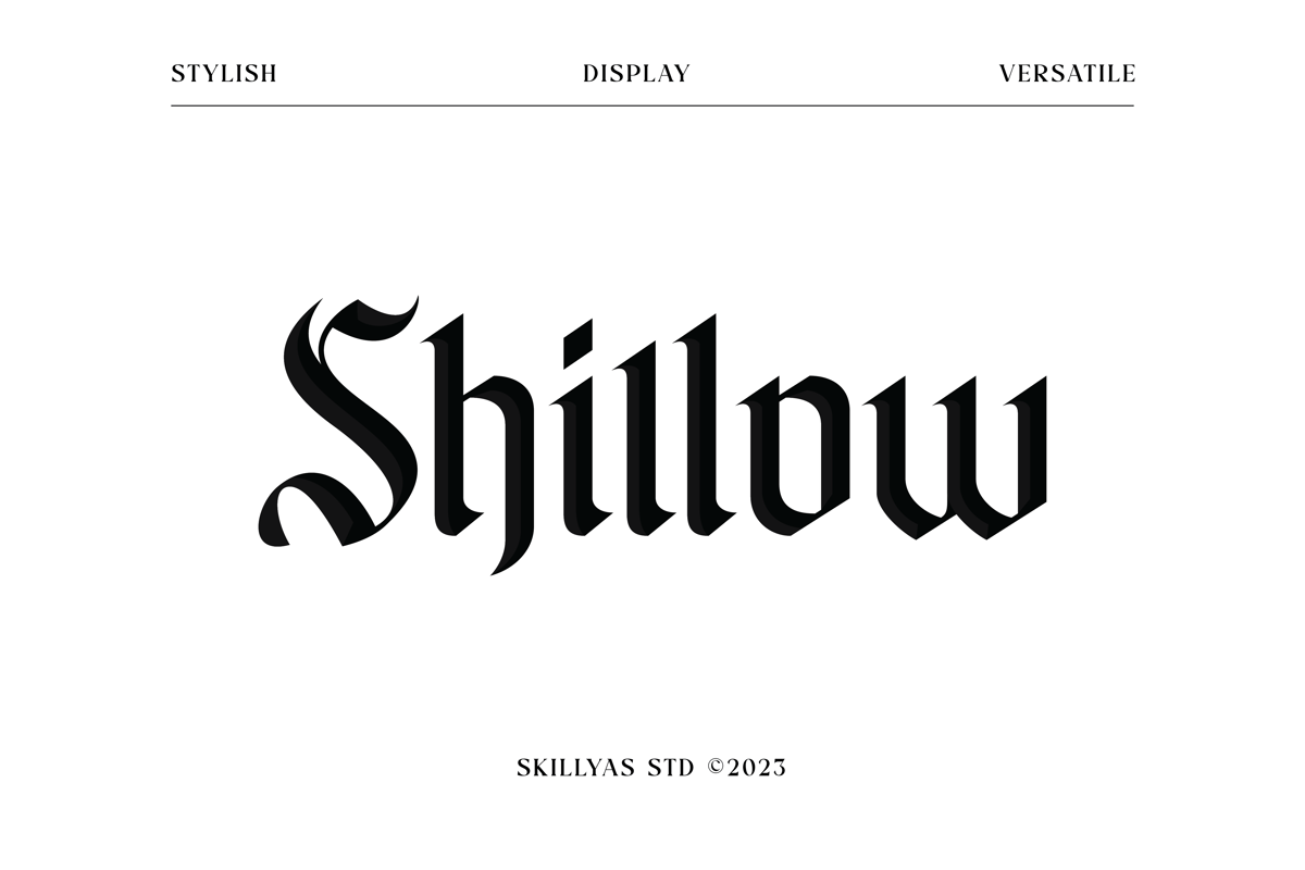Shillow Font | Skillyas Studio | FontSpace
