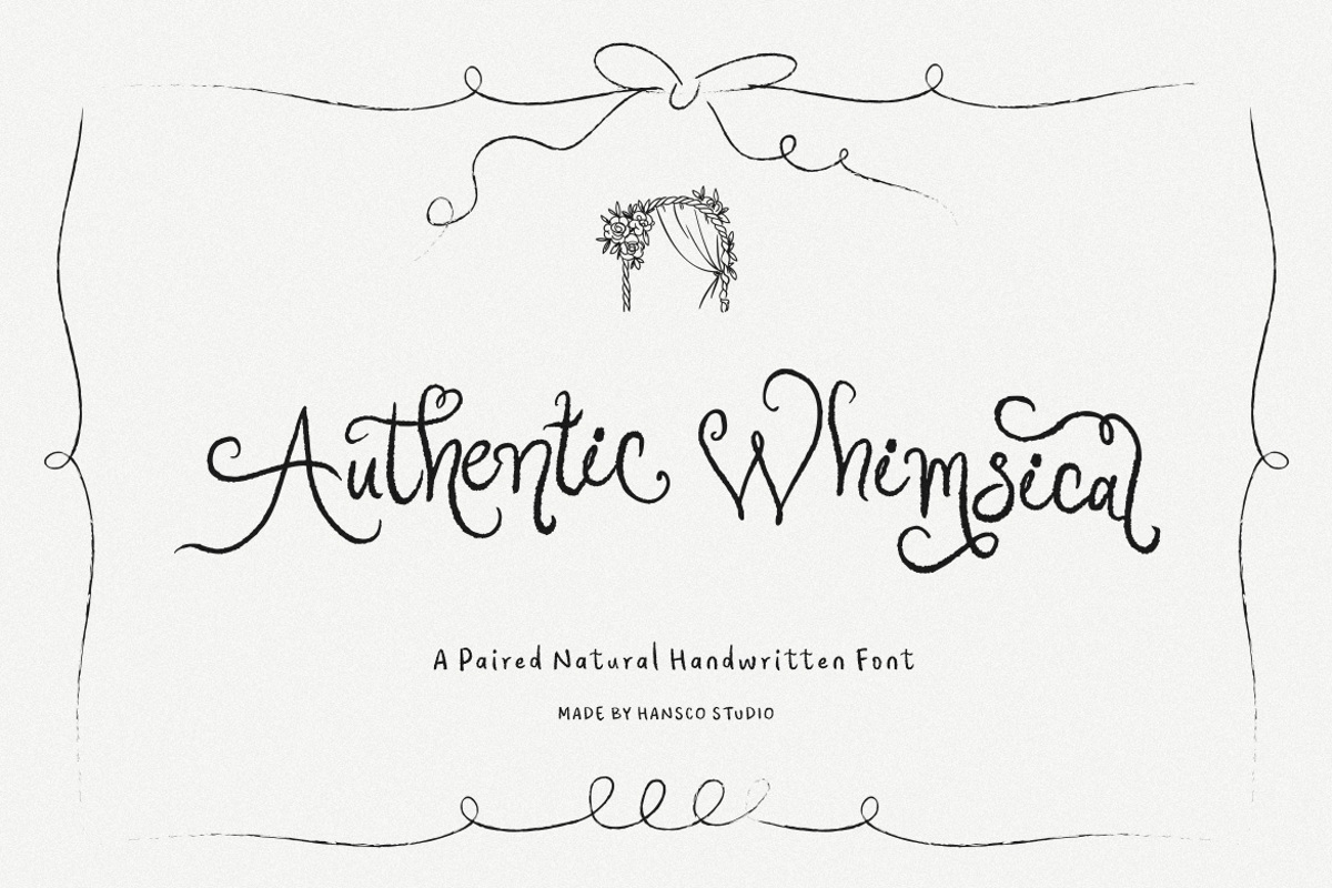 Authentic Whim Clean Font | hansco | FontSpace