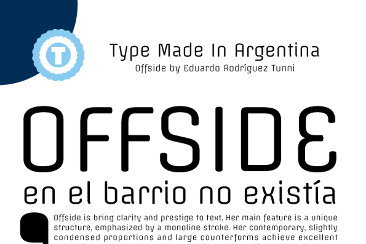 Offside Font | Eduardo Tunni | FontSpace