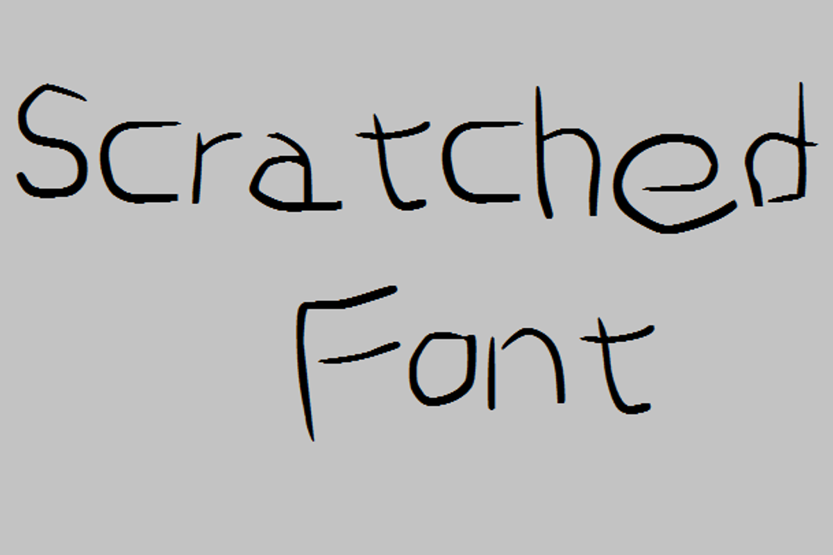 Scratched Font | BlackThunder | FontSpace