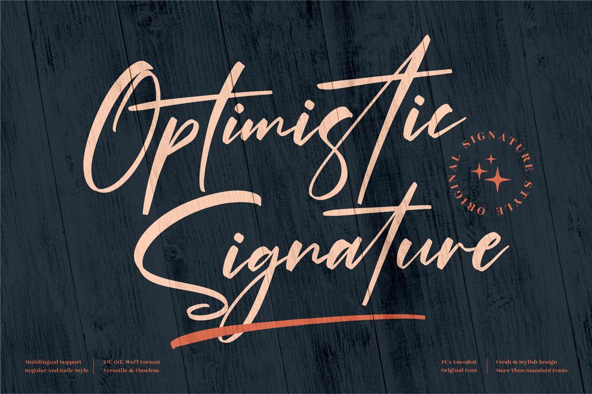 Optimistic Signature Font | Perspectype Studio | FontSpace