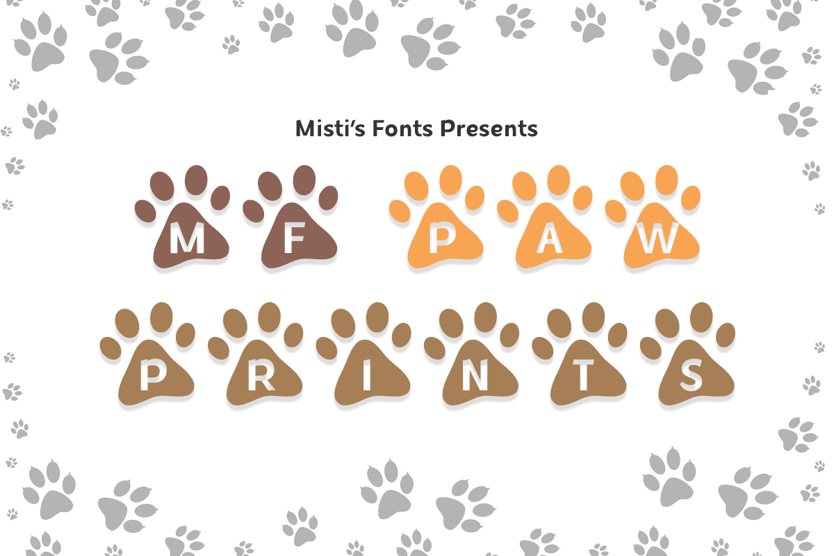 MF Paw Prints Font Misti s Fonts FontSpace