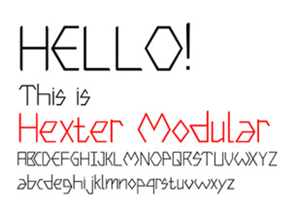 Hexter Modular Font | fjrnfth | FontSpace