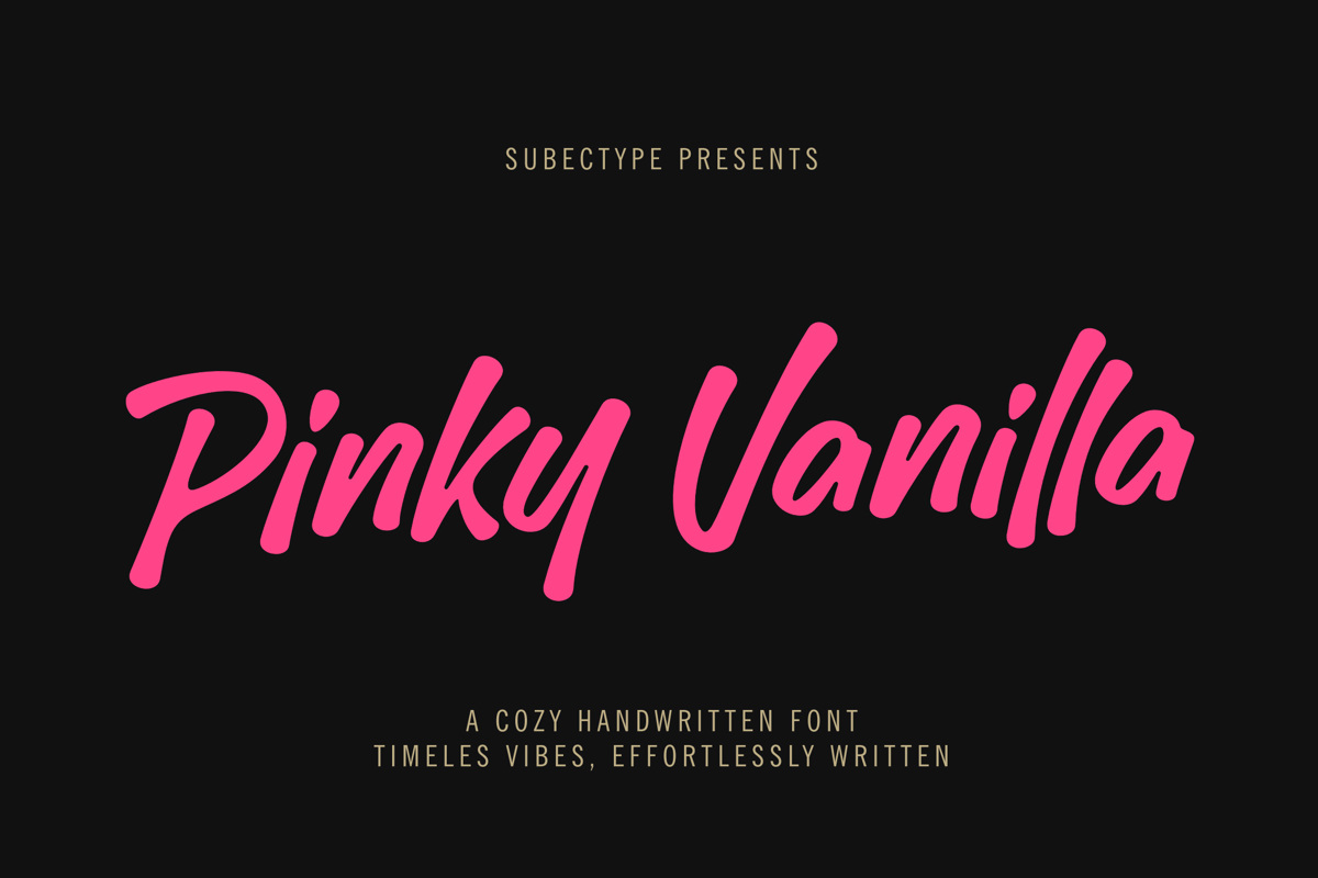 Pinky Vanilla Font - Free Download