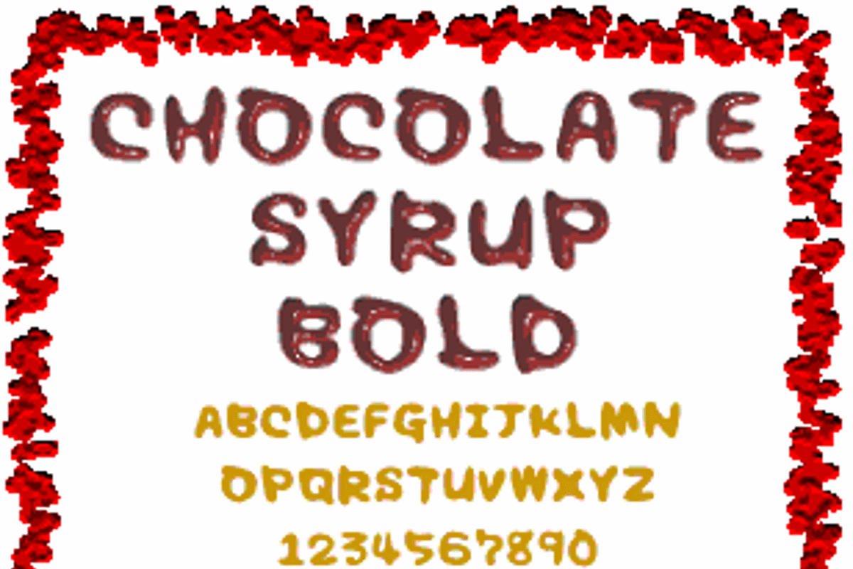 Chocolate syrup Font | Colorful Typhoon | FontSpace
