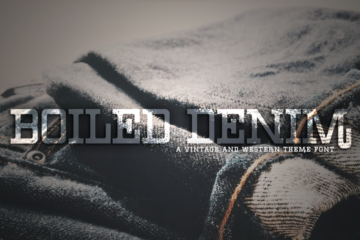 Boiled Denim Font - Free Download