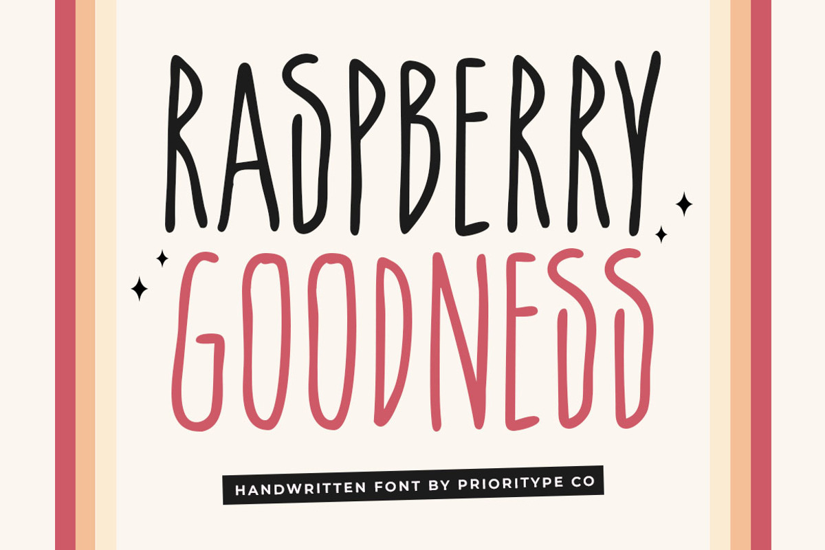 Raspberry Goodness Font | Prioritype | FontSpace