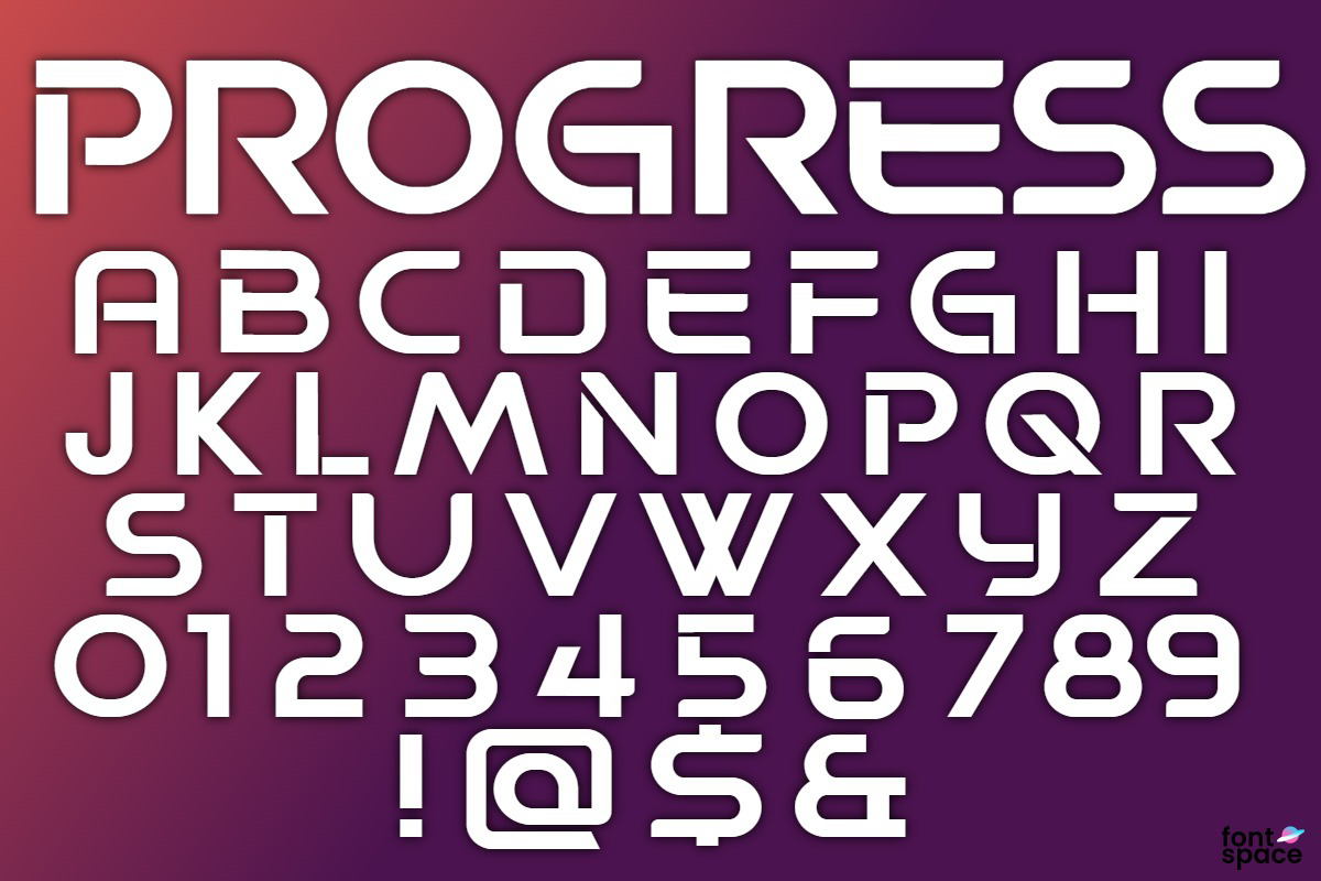 Progress Font - Free Download
