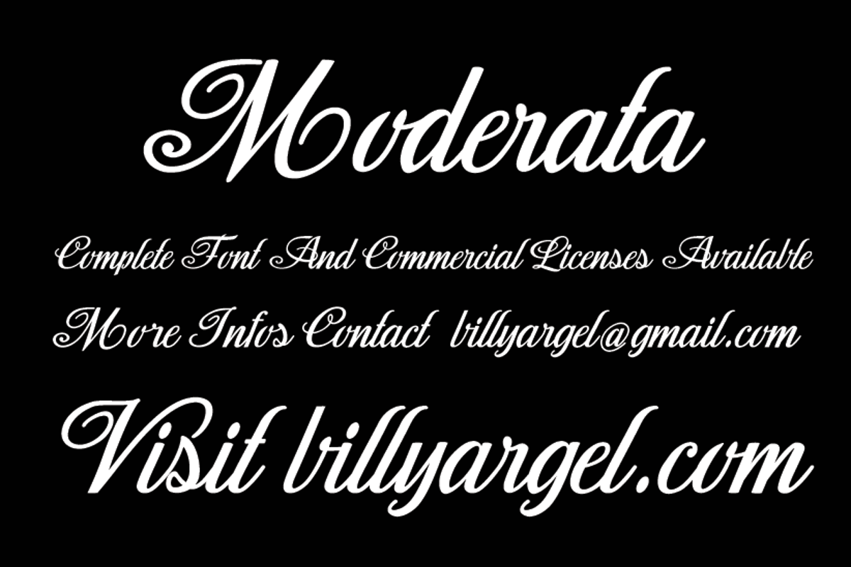 Moderata Font | Billy Argel Fonts | FontSpace