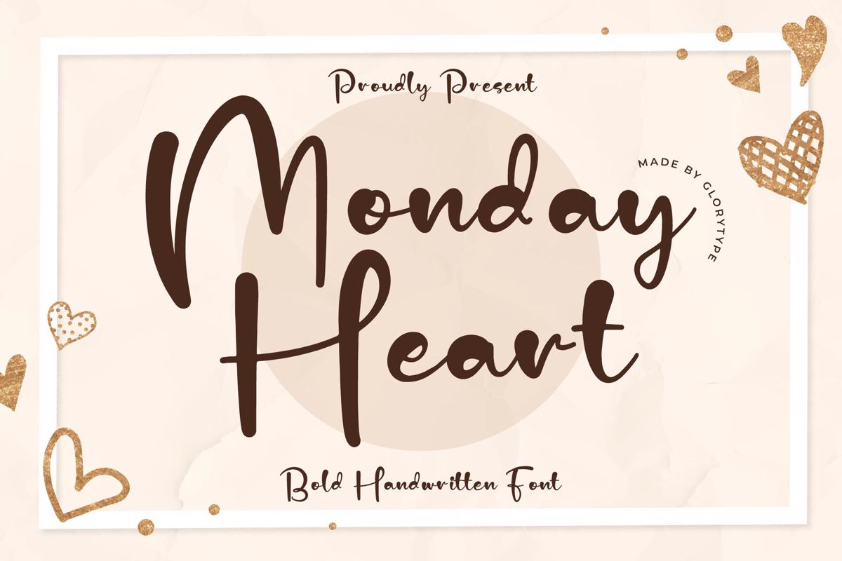 Monday Heart Font | Letterena Studios | FontSpace