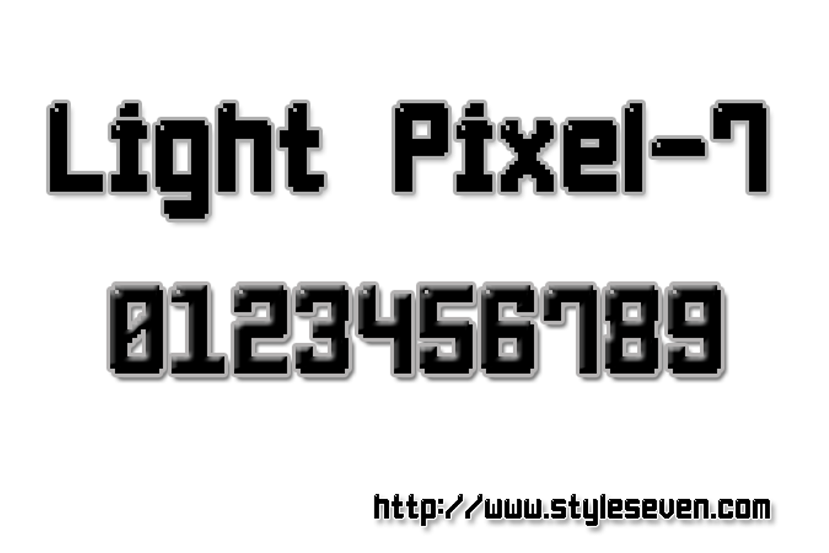 Light Pixel-7 Font | Style-7 | FontSpace