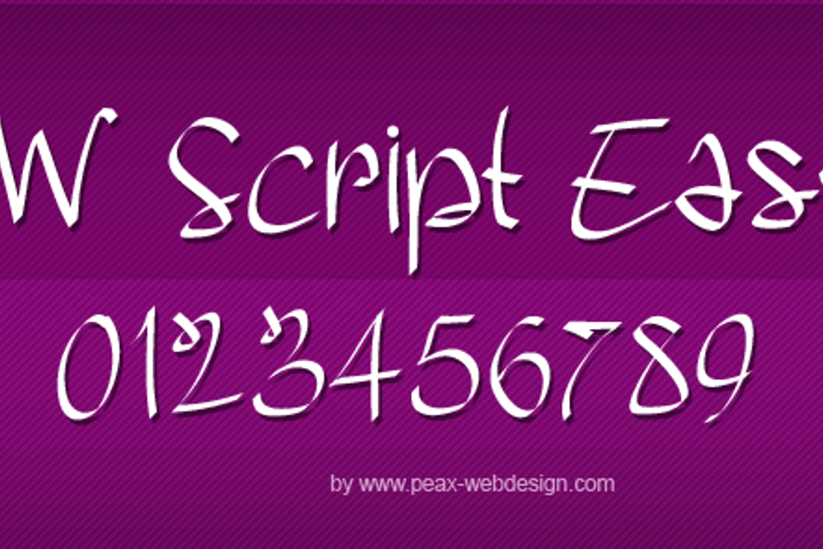 PWScriptease Font | Peax Webdesign | FontSpace