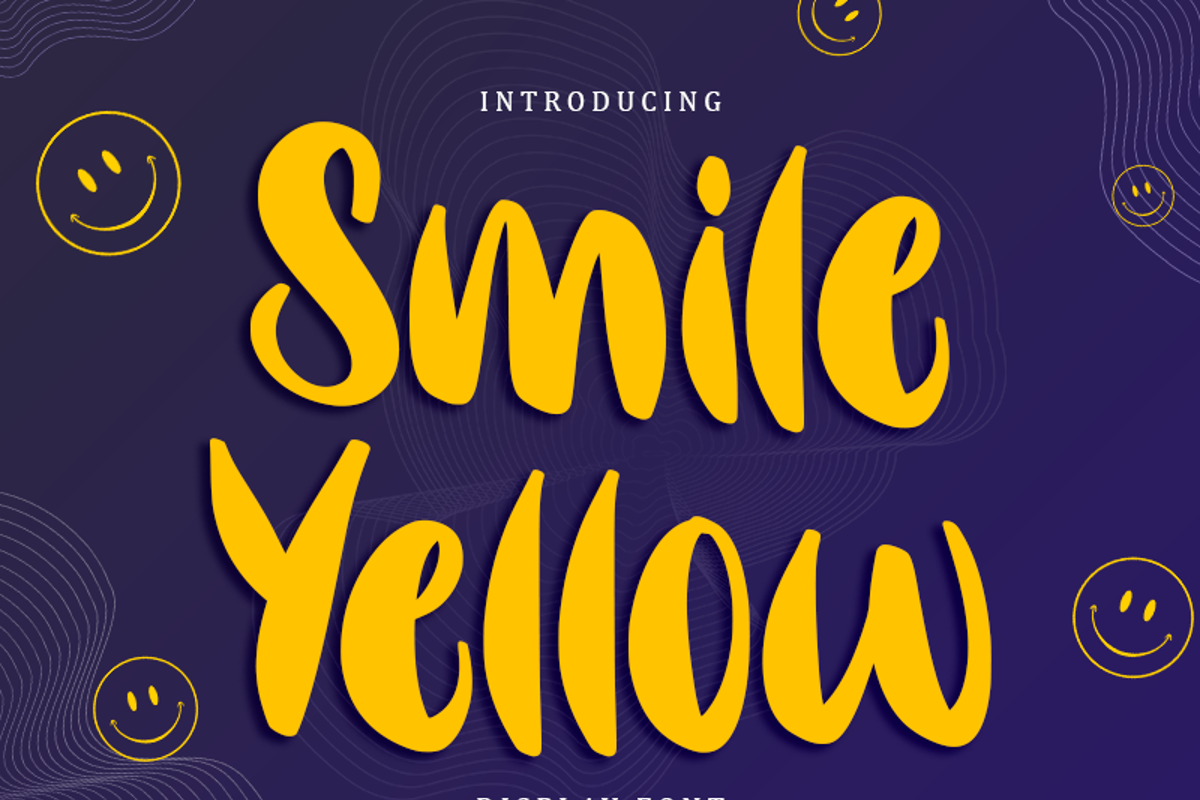 Smile Yellow Font | Sakha Design | FontSpace