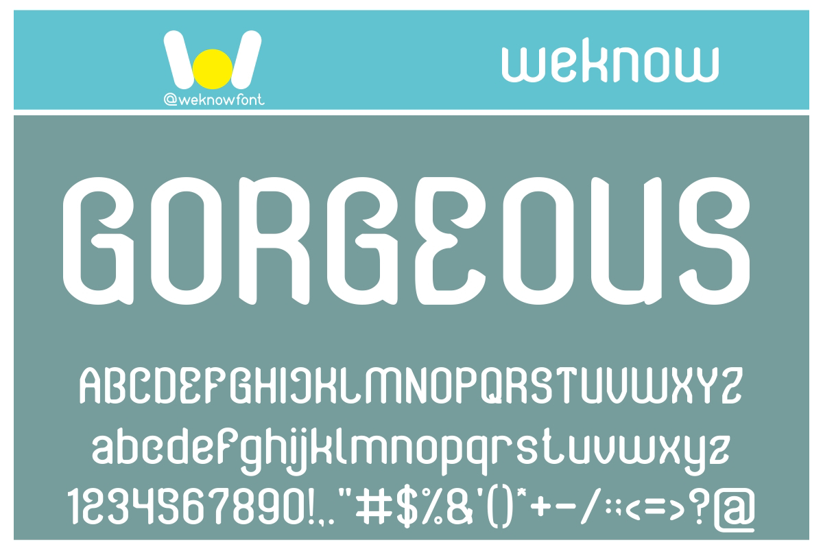 Gorgeous Font | weknow | FontSpace