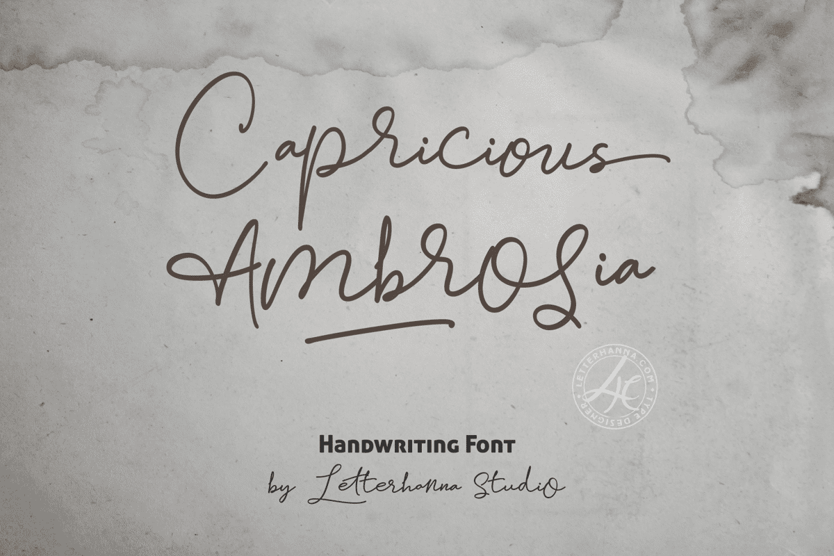 Capricious Ambrosia Font - Free Download