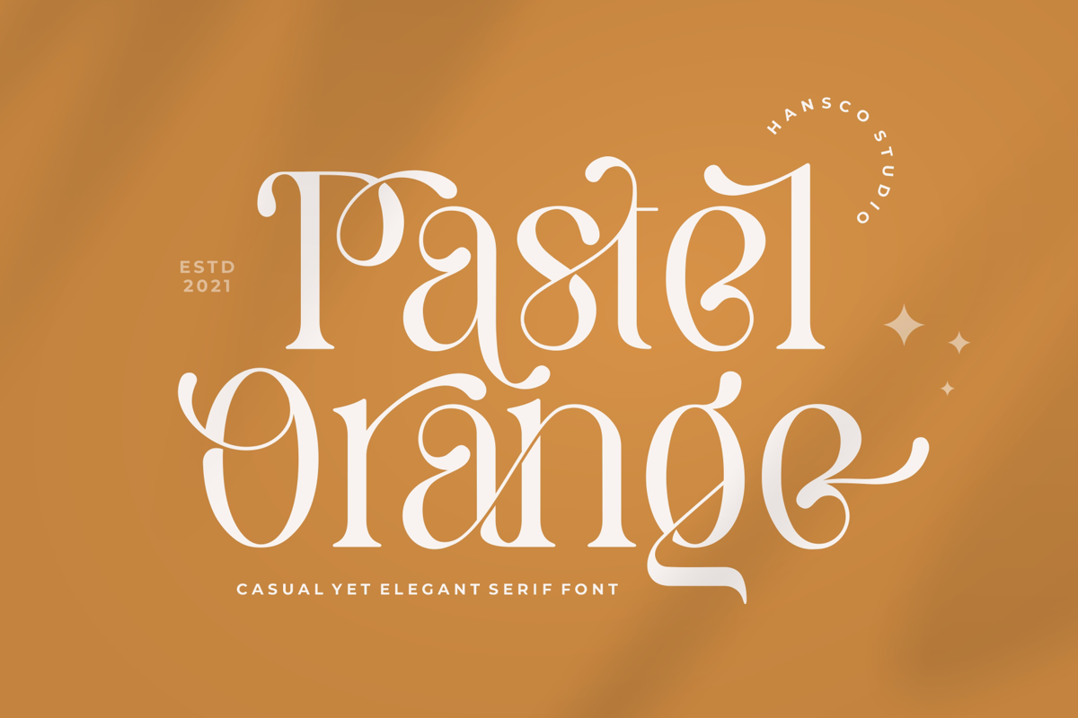 Pastel Orange Font | hansco | FontSpace