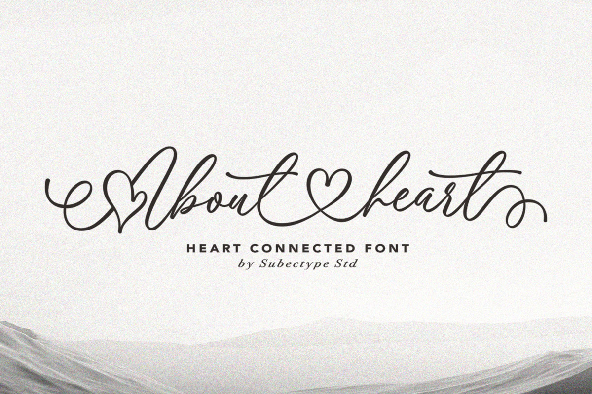 Aboutheart Font | subectype & Orenari | FontSpace