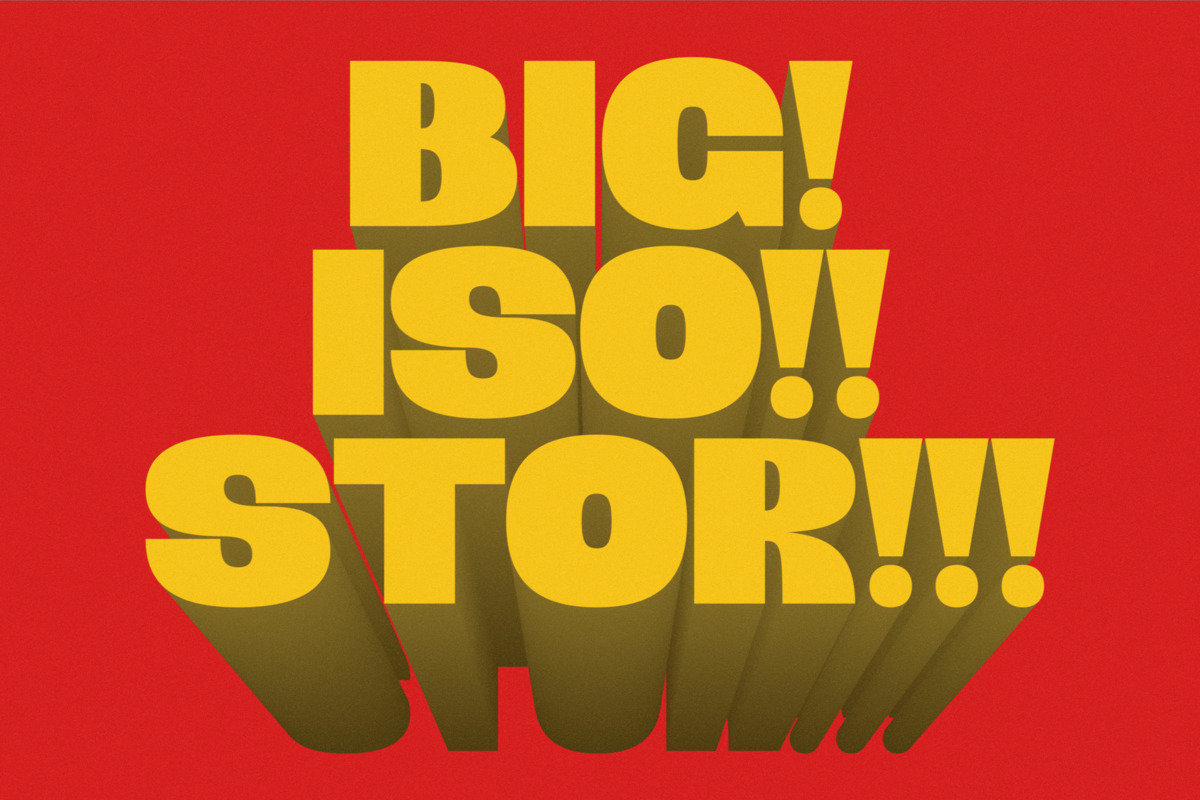 BIG! ISO!! STOR!!! Font - Free Download