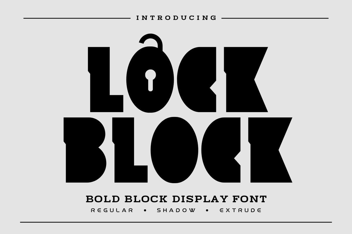 Lock Block Font | Sronstudio | FontSpace