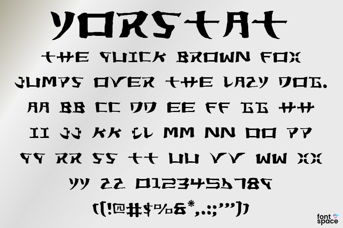 Yorstat Font | Iconian Fonts | FontSpace