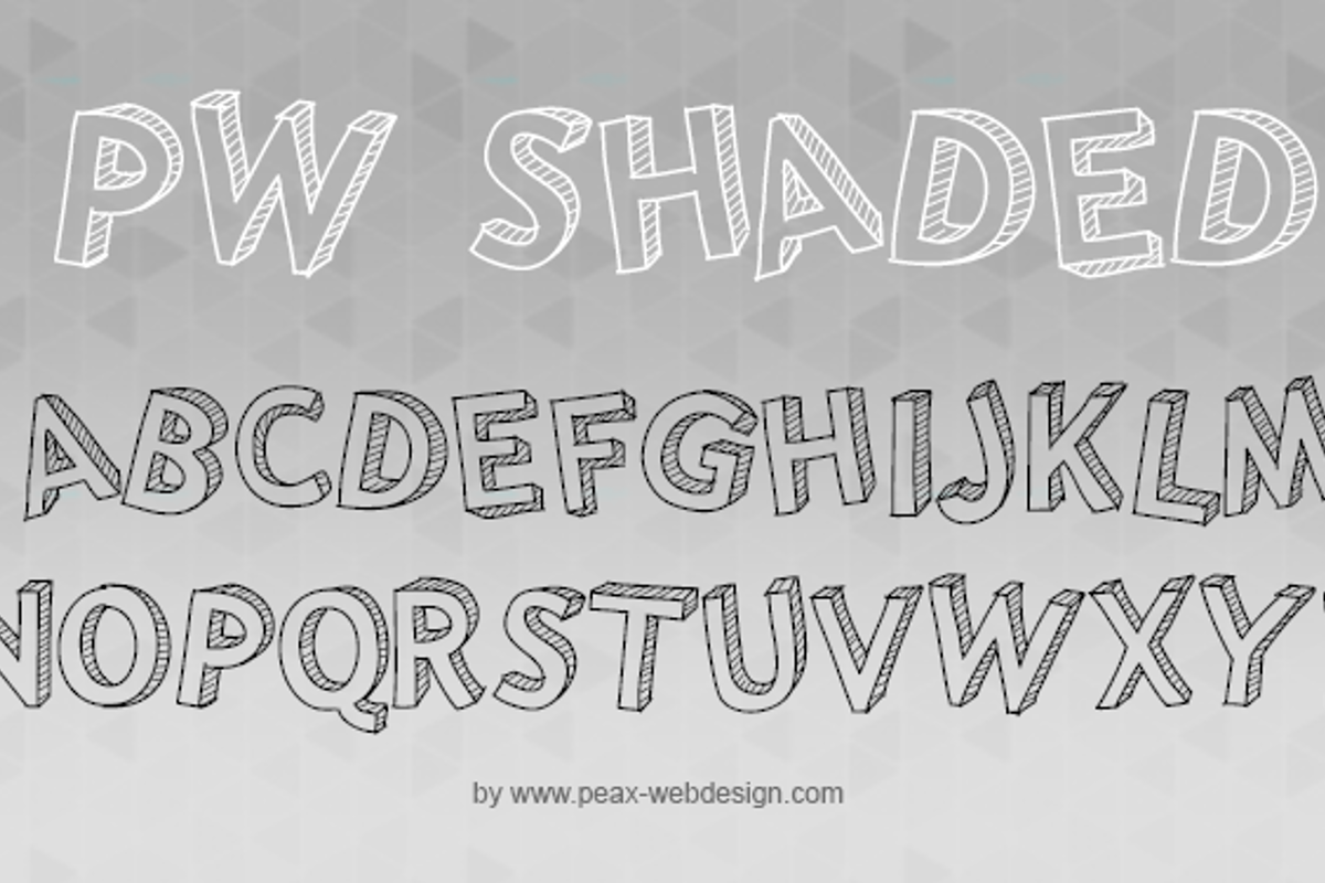 PWShaded Font | Peax Webdesign | FontSpace