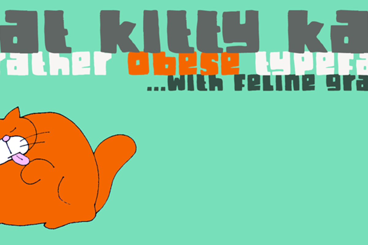 DK Fat Kitty Kat Font | David Kerkhoff | FontSpace